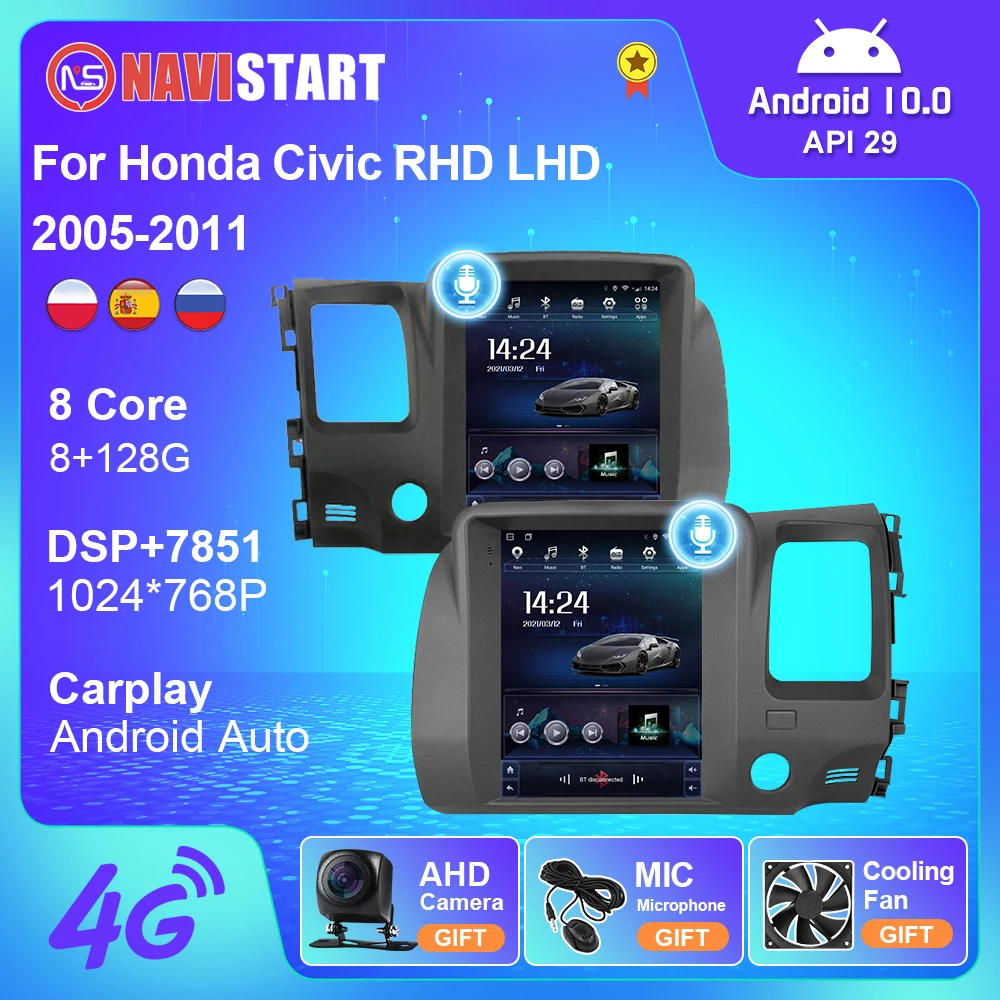 NAVISTAR-Android-10-Carplay-Car-Radio-For-Honda-Civic-2005-2012 ...