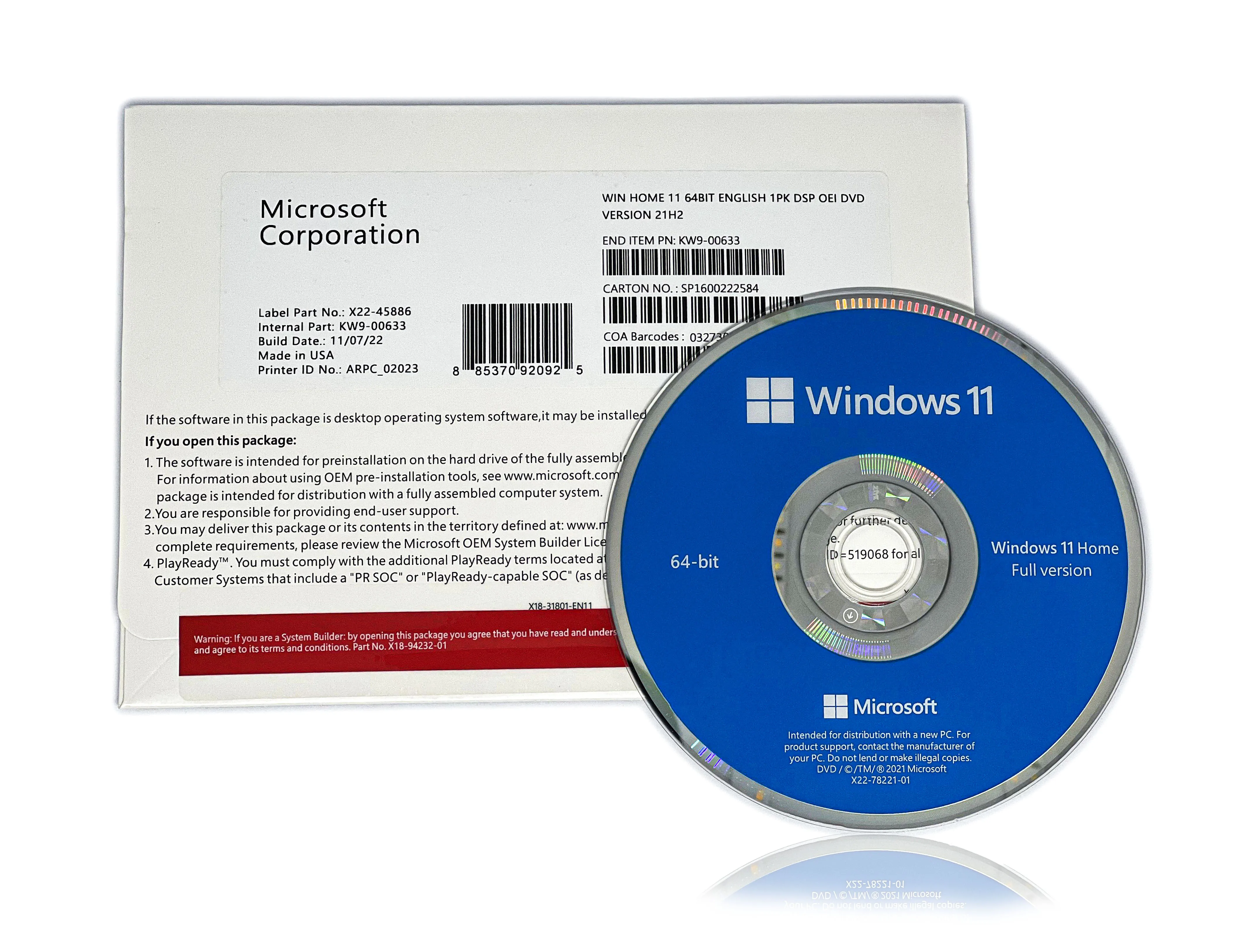 Windows 11 Home With Dvd Sealed + License Key, This Is Not Windows 10 ...