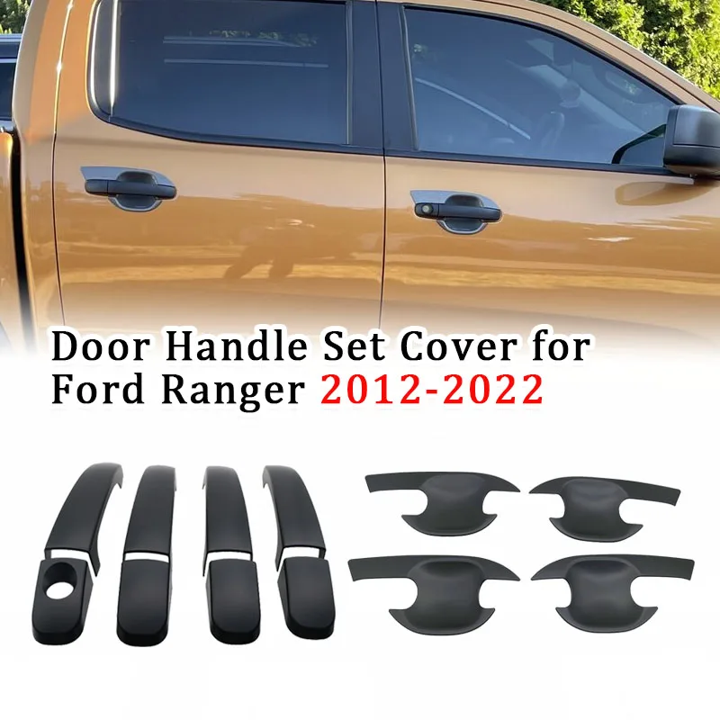 Matte-Black-Car-Door-Handle-Cover-Trim-Handle-Insert-Set-for-Ford ...