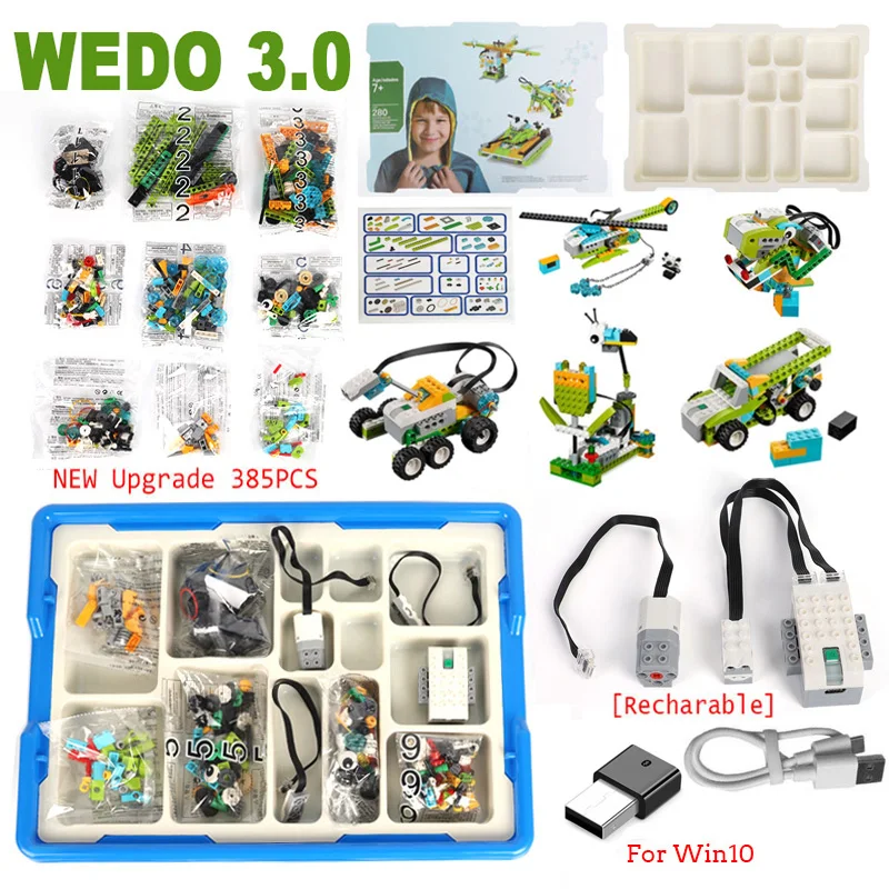 NEW-385Pcs-Bricks-Parts-WeDo-2-0-Robotics-Construction-Building-Blocks ...
