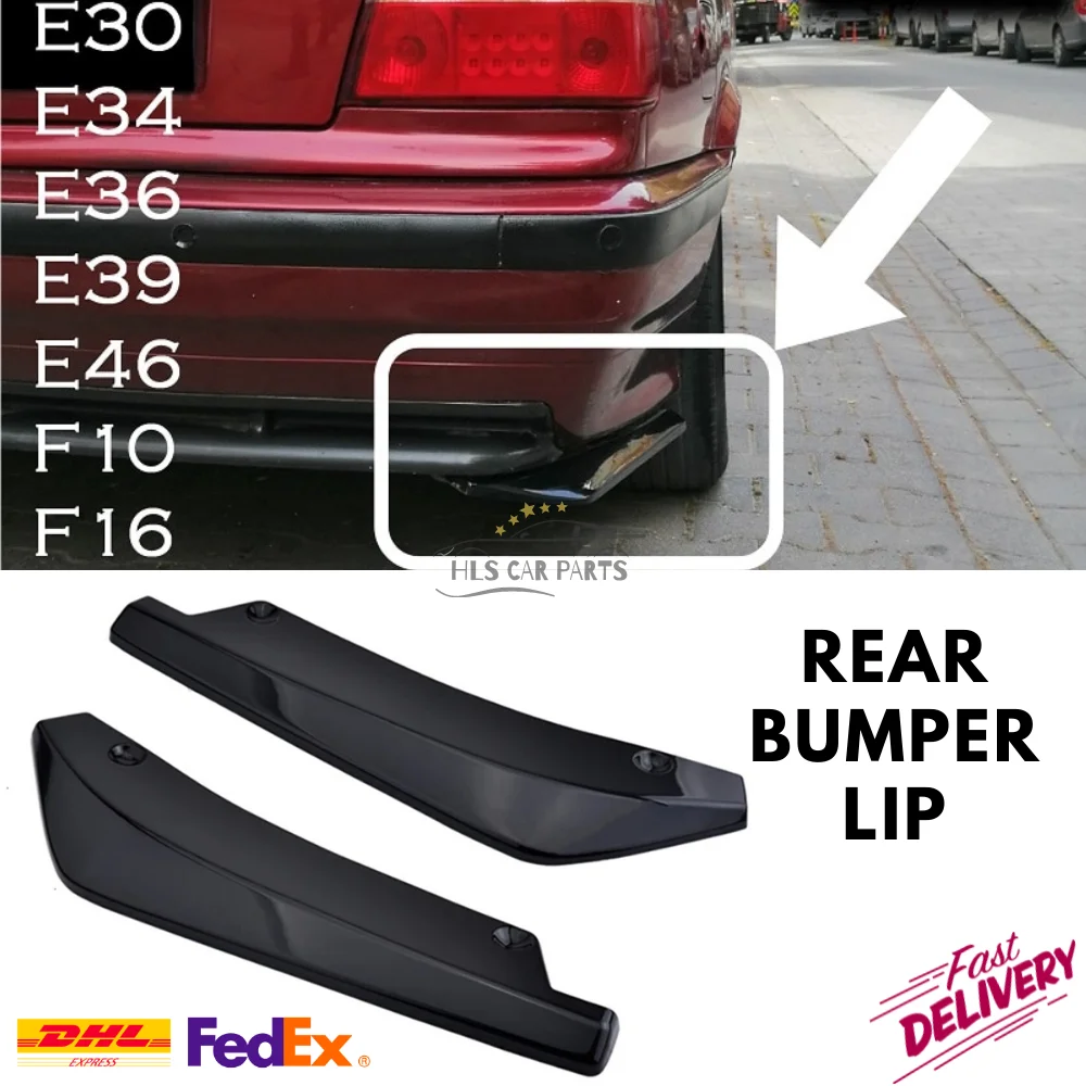 2pcs Rear Bumper Lip For BMW E30 E34 E36 E39 E46 F10 F16 Diffuser Trim ...
