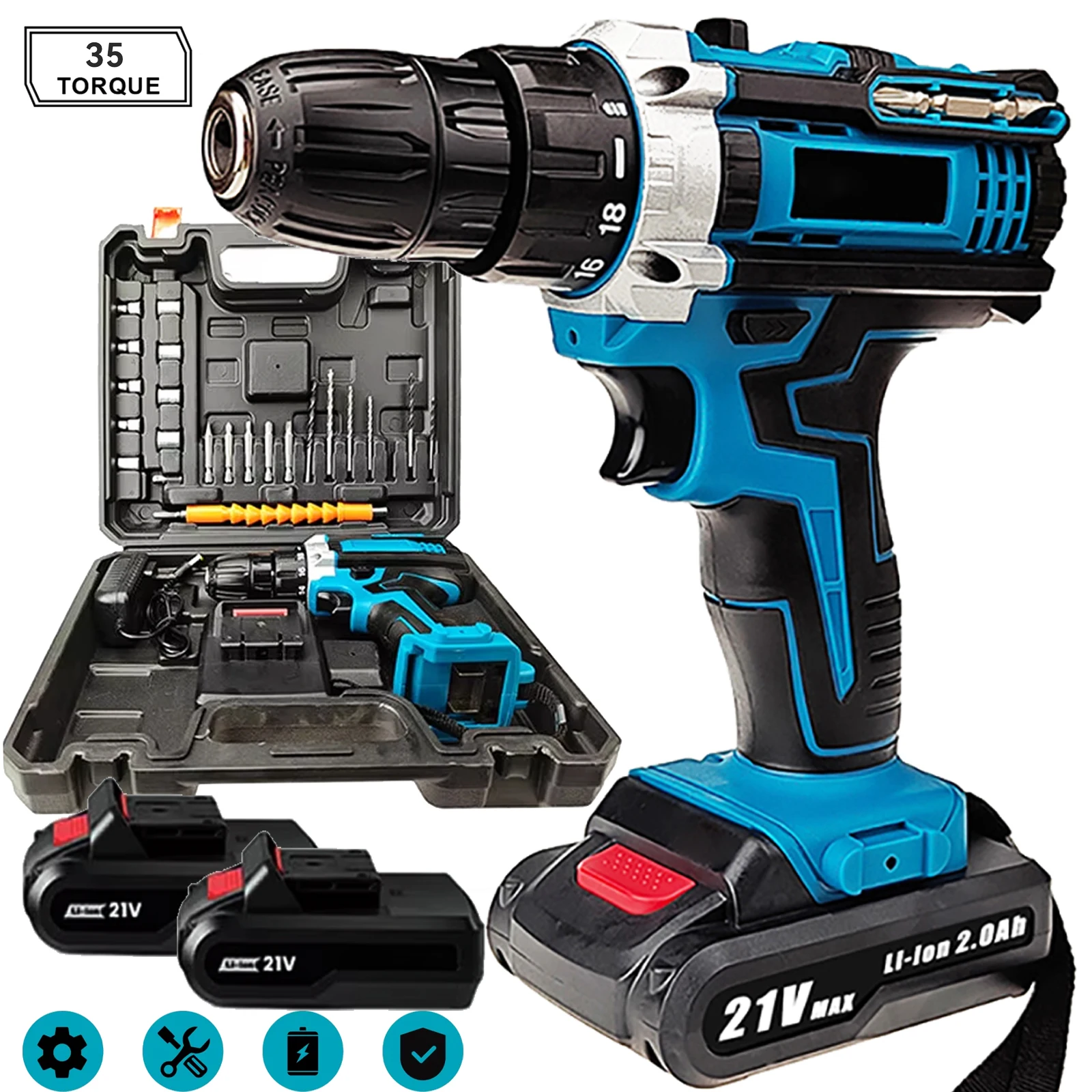 Cordless-Impact-Drill-Electric-Screwdriver-Rechargeable-Handheld-Hammer ...