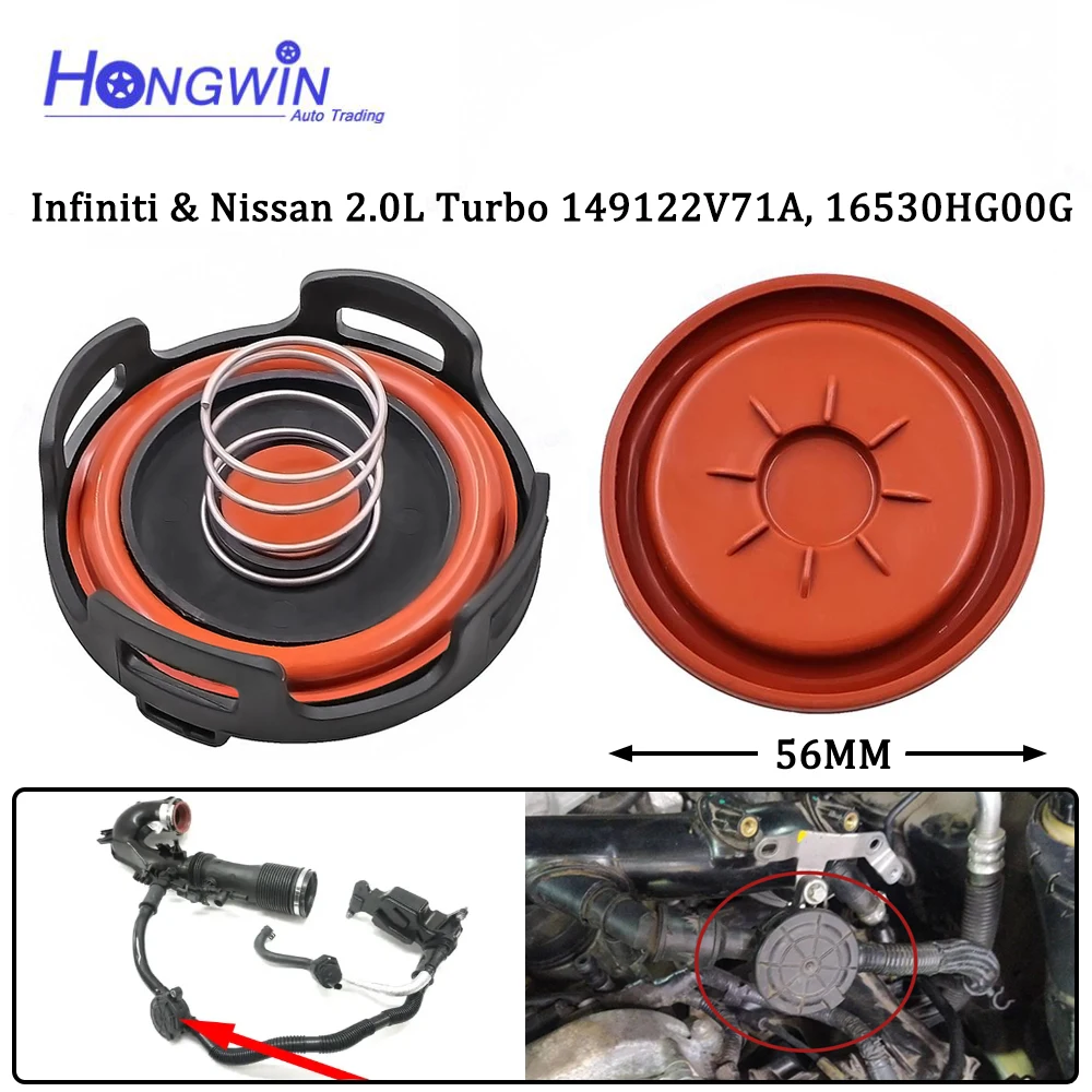 Crankcase-Gas-Removal-Hose-Membrane-Cover-For-Infiniti-Nissan-Q50-V37 ...