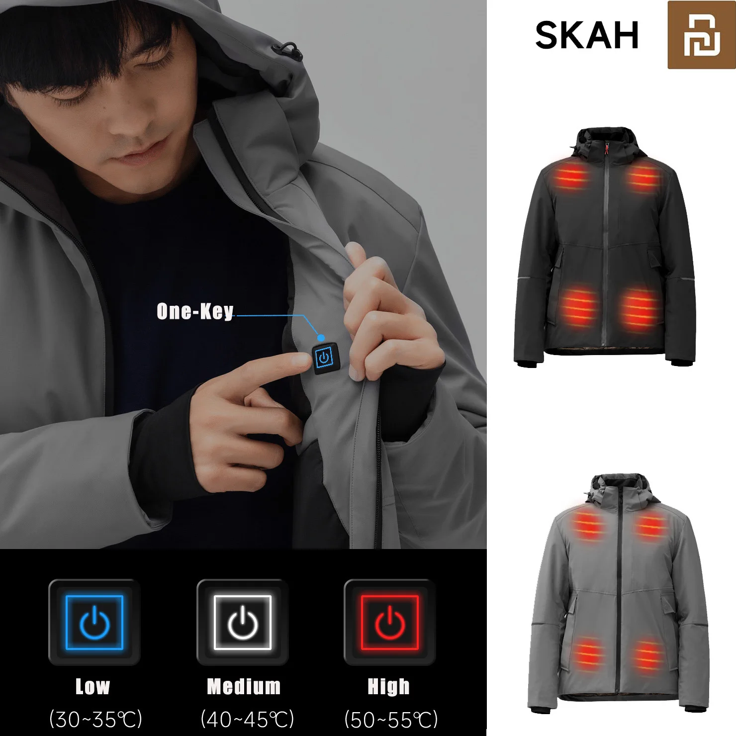 Youpin-SKAH-Electric-Heated-Coat-Men-6-Heating-Area-Graphene-Winter ...