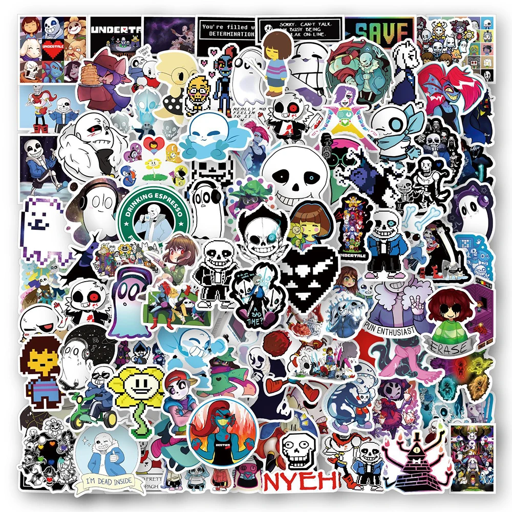 10-30-50-100-Game-Undertale-Stickers-Cartoon-Graffiti-Decals-Kids-Toy ...