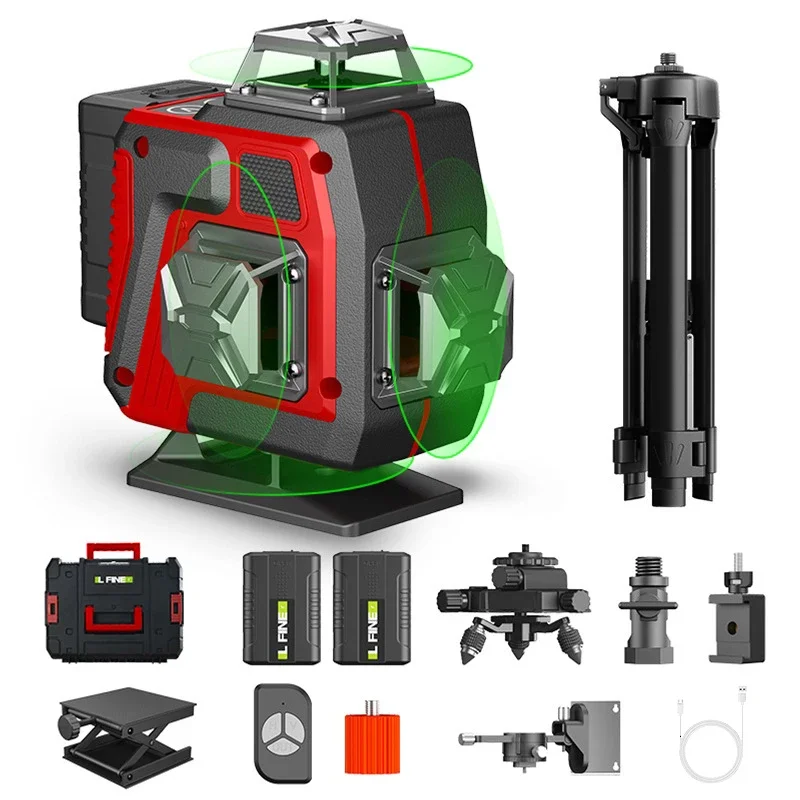 16Lines-4D-Laser-Level-Green-Line-SelfLeveling-360-Horizontal-And ...