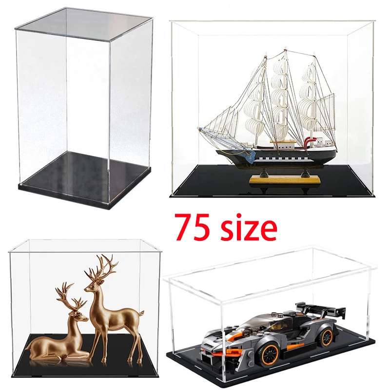 75 Size Display Case for Collectibles Assemble Clear Acrylic Box ...