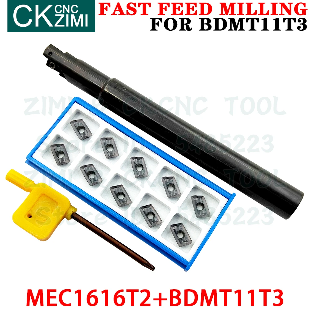 BDMT11 MEC16*16T2 160 2T 패스트 피드 밀링 툴 홀더 인덱싱 가능한 도구 및 BDMT11T308ER JT ...
