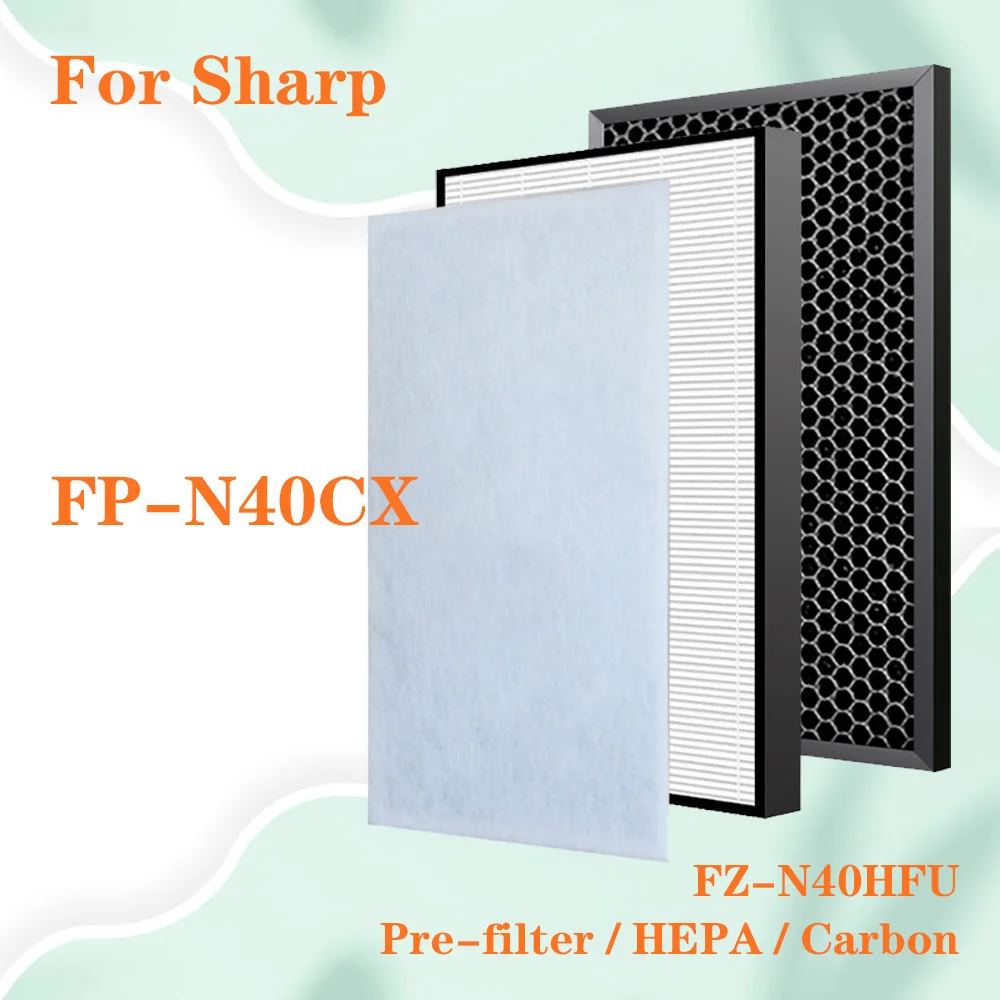 Replacement Sharp FZ N40HFU FZN40HFU Air Purifier HEPA Carbon Filter ...