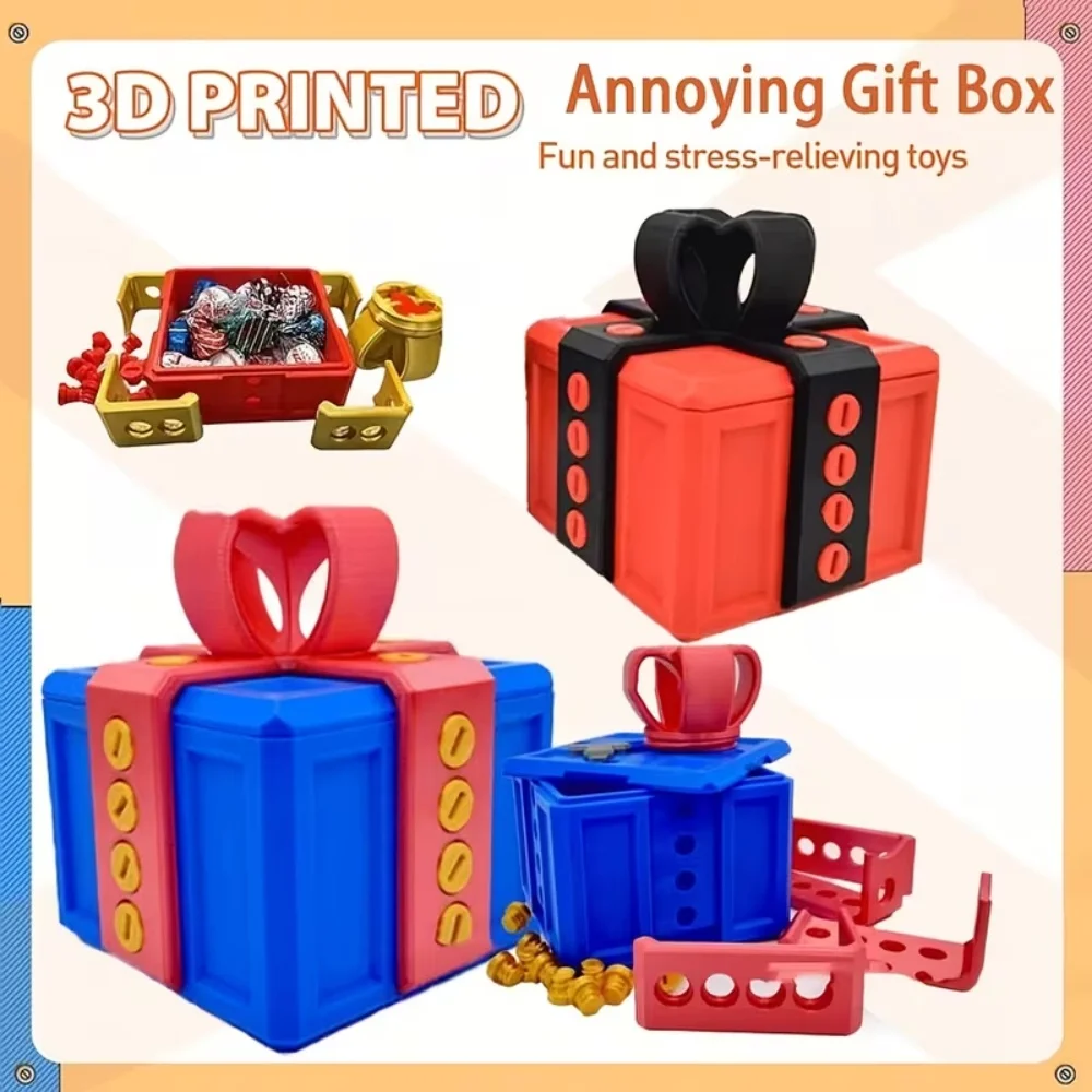 3d Annoyingly Fun Gift Box With Plastic Screws Interactive Geometric ...