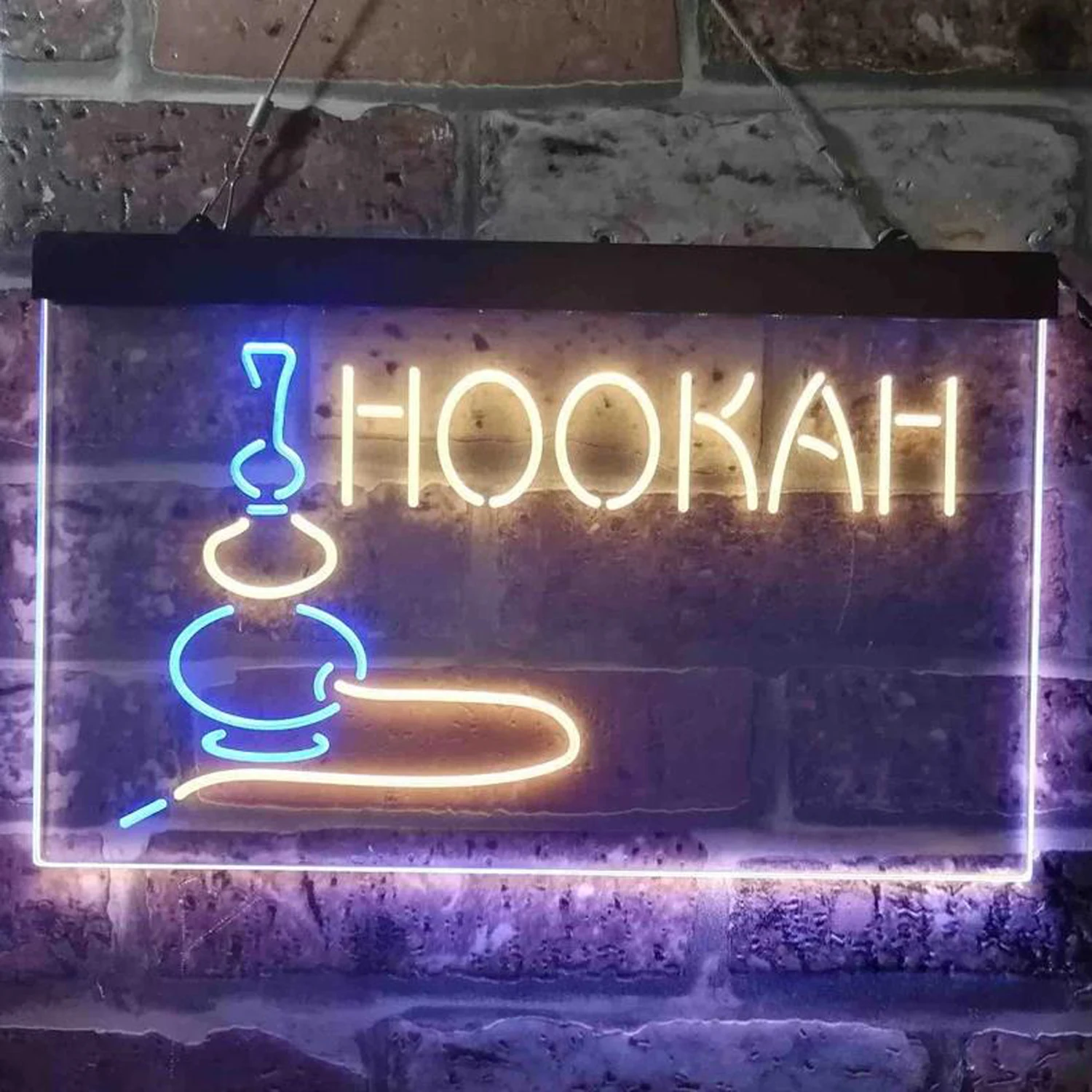 Custom-Neon-Sign-Hookah-Smoke-Bar-Dual-Color-LED-Neon-Light-LED-Hookah ...
