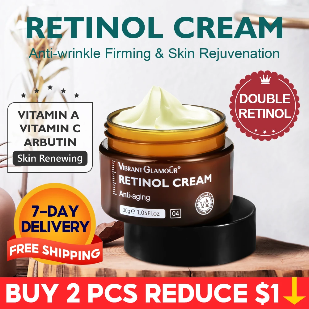 Vibrant Glamour Retinol Face Cream Anti-aging Remove Wrinkle Firming ...