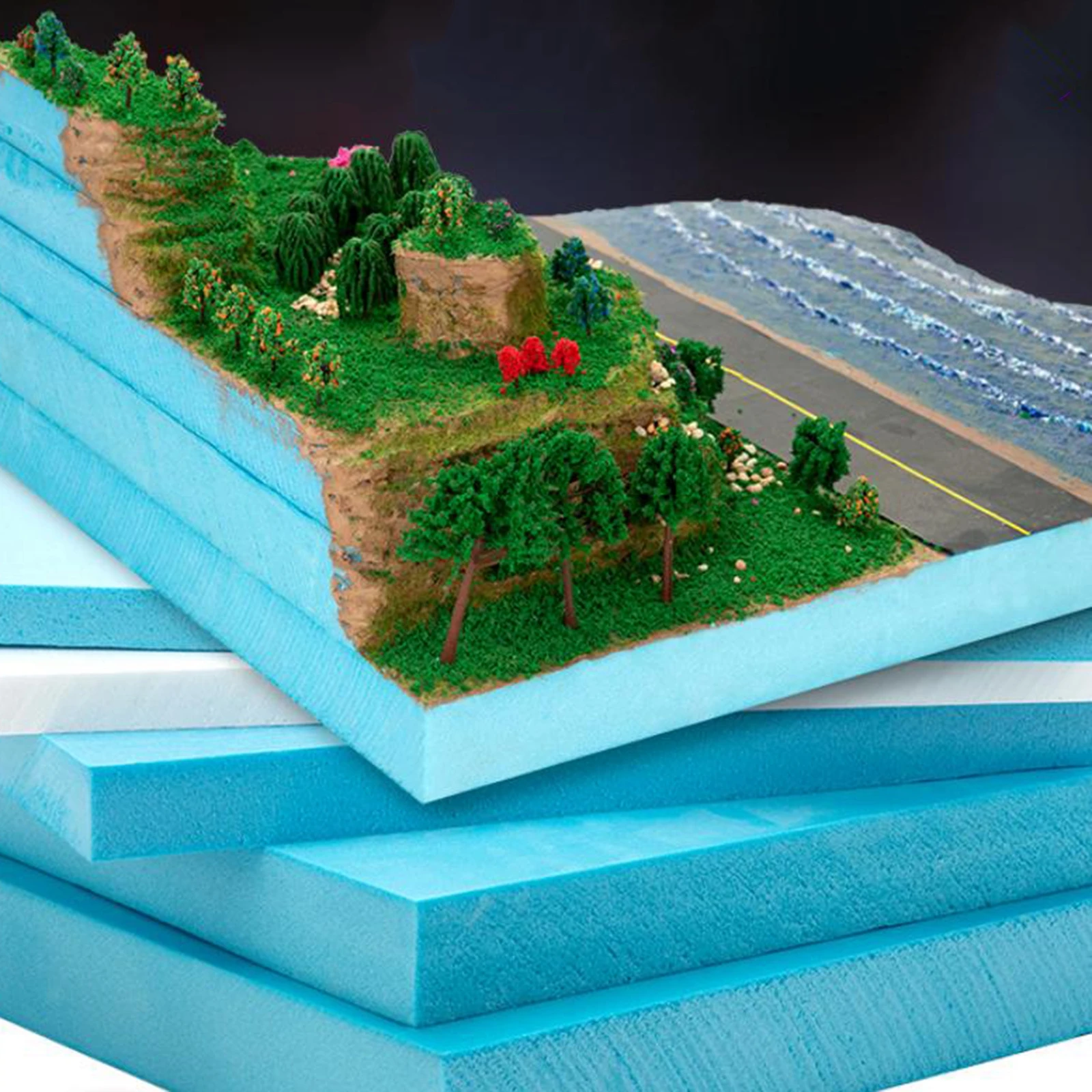 2/5Pcs Craft Board High Density Blocks Rectangle Polystyrene Foam ...