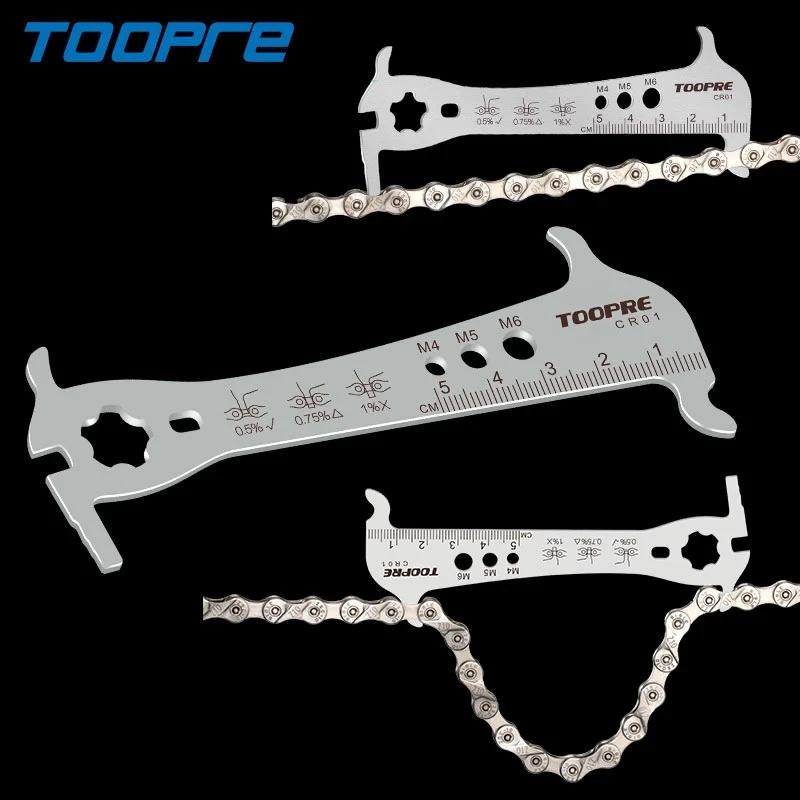TOOPRE 6-in-1 Bicycle Chains Gauge Stainless Steel Mountain Bike Chain ...