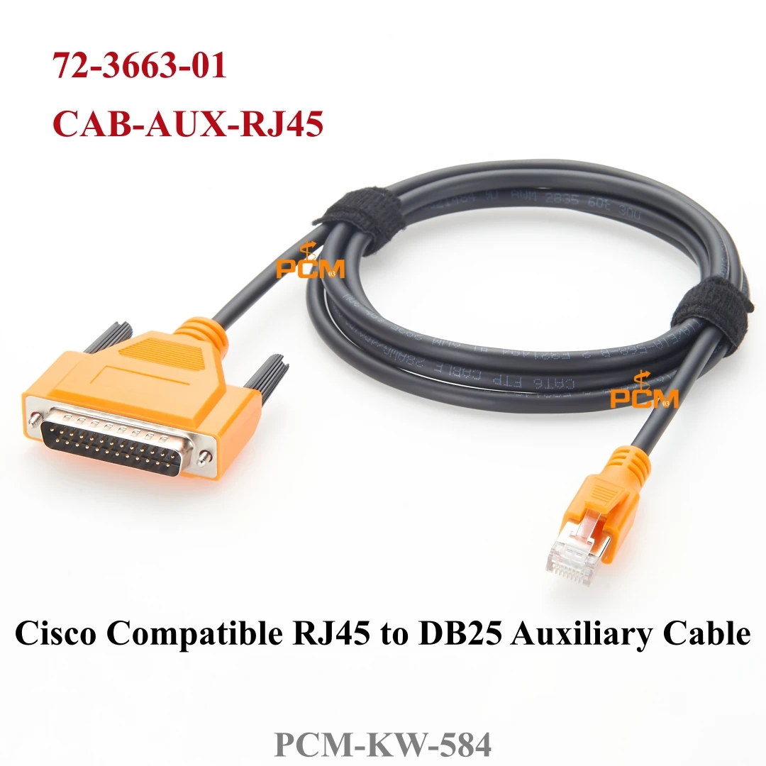 Cisco Compatible Auxiliary Serial Networking Cable AUX Port RJ45 Male ...