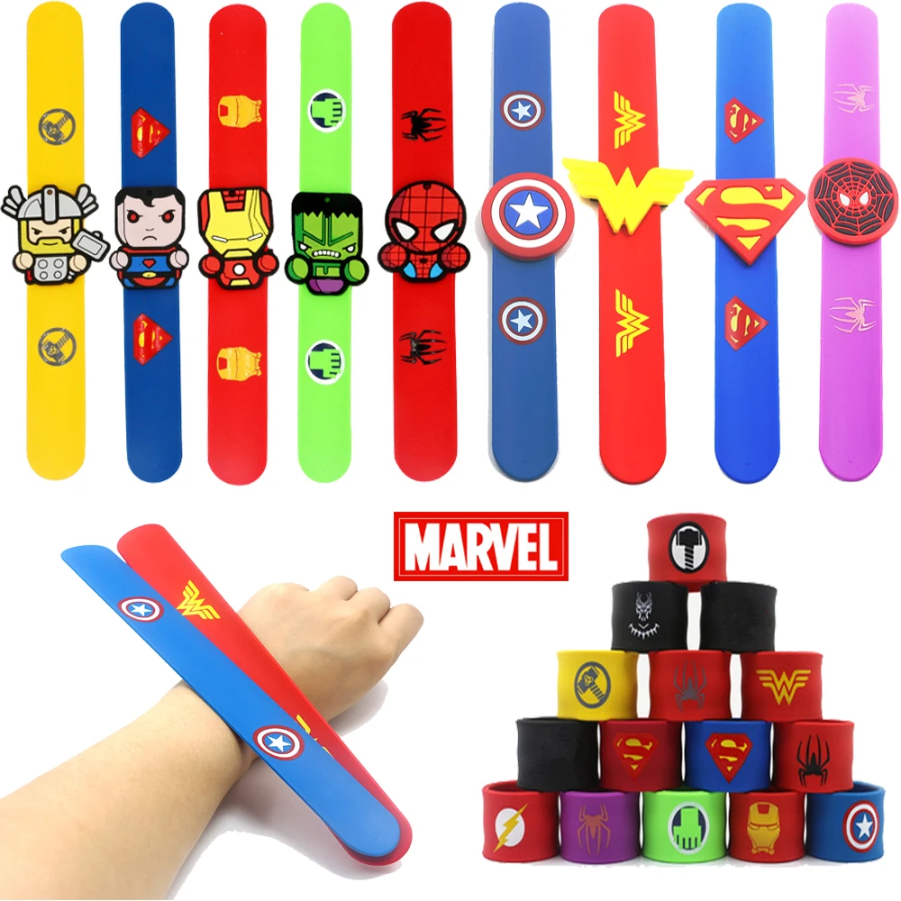 Marvel Cartoon Bracelet Spiderman Hulk Capitan America Anime Figure ...