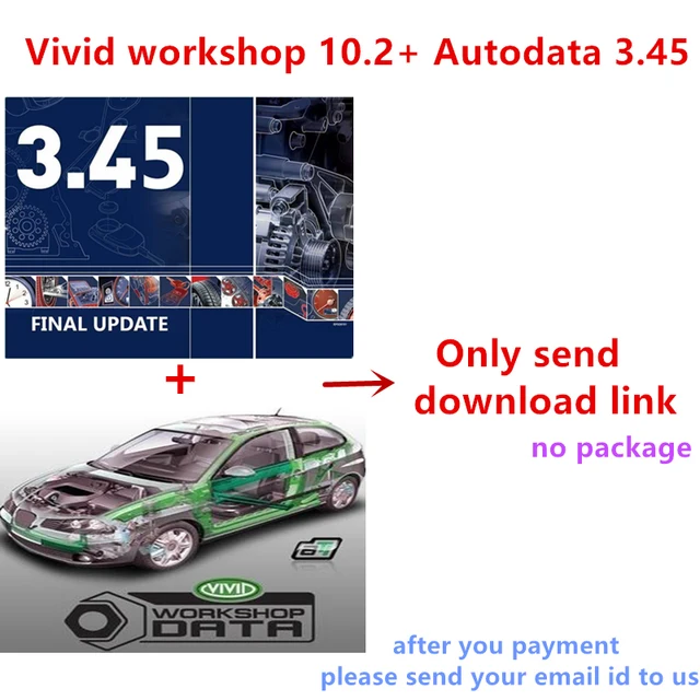 Newest Auto Repair software Autodata 3.45 software vivid workshop 10.2 wiring diagrams data ...