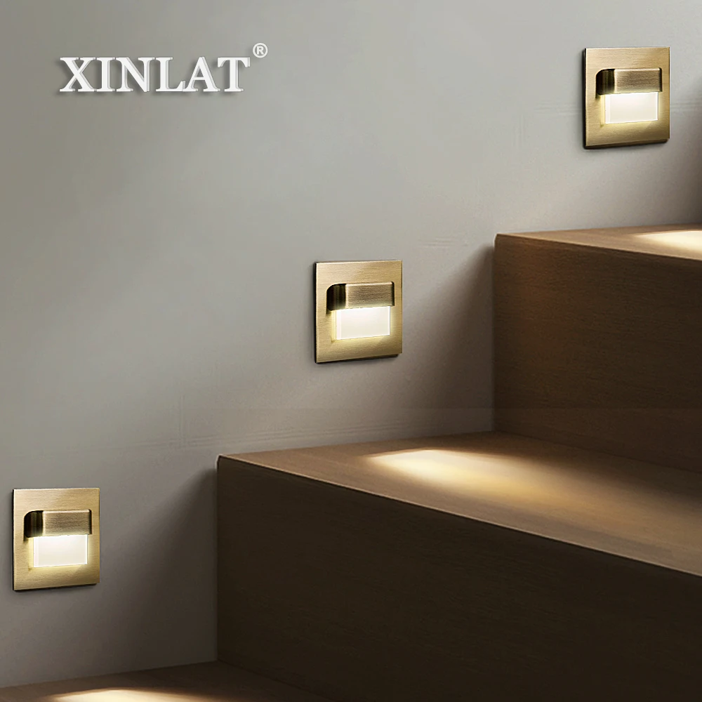 Recessed-Mount-LED-Wall-Lamp-Square-Round-Stairs-Light-Corner ...