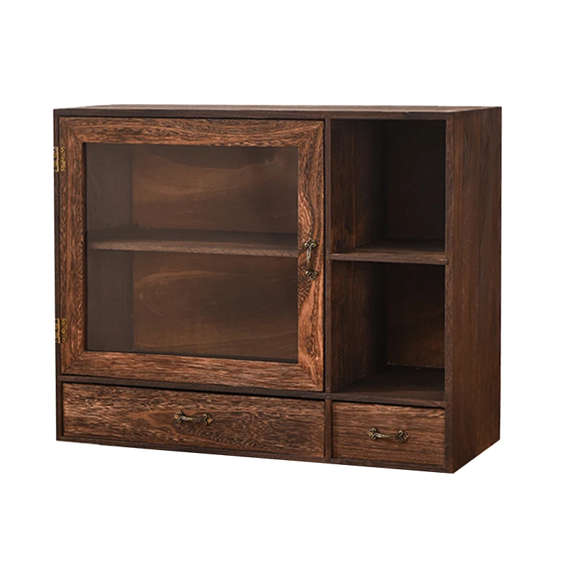Solid-wood-dustproof-desktop-storage-box-modular-detachable-cosmetic ...