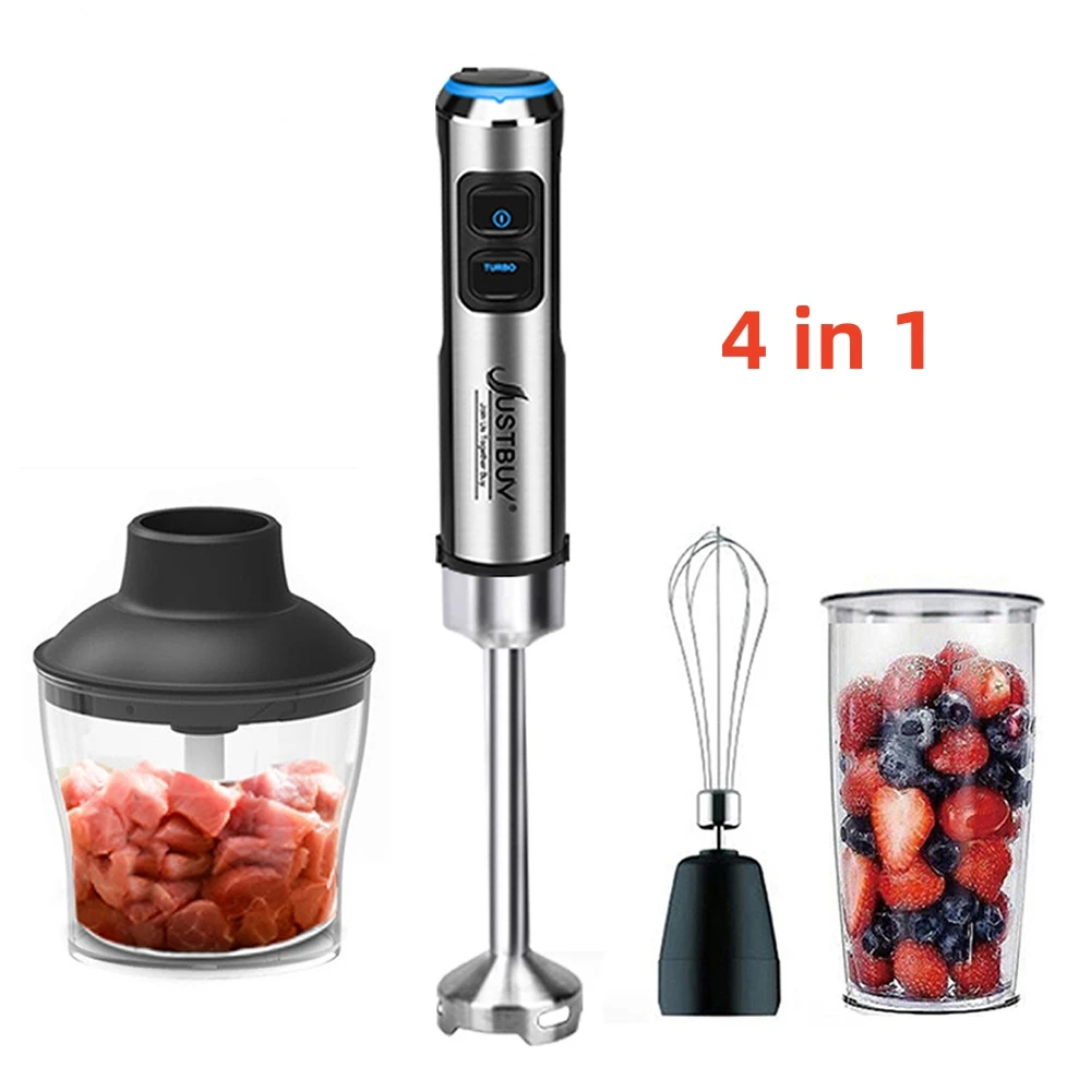 4-in-1-Stainless-Steel-1500W-Immersion-Handheld-Mixer-Vegetable-Grinder ...