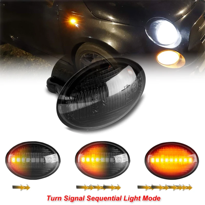 Car Led Dynamic Side Marker Turn Signal Light For Fiat 500 Ford KA ...