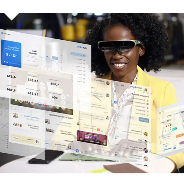 Original Rokid Air AR Smart Glasses 120" Screen with 1080P OLED Dual ...