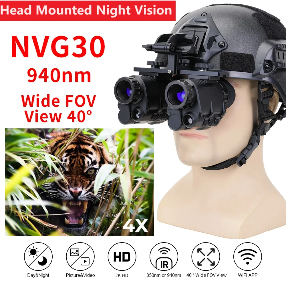 NVG30-Night-Vision-Goggles-Monocular-HD-1080P-Green-WiFi-IP67-Tactical ...