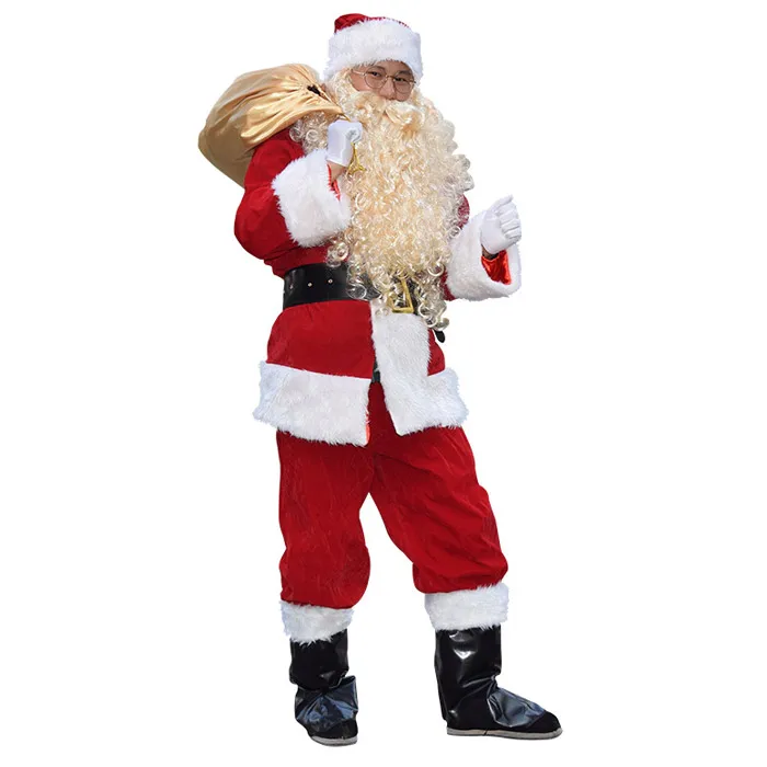 Santa-Cloth-Set-Seven-Bell-Christmas-Cloth-Cloth-for-adults-Santa-Claus ...
