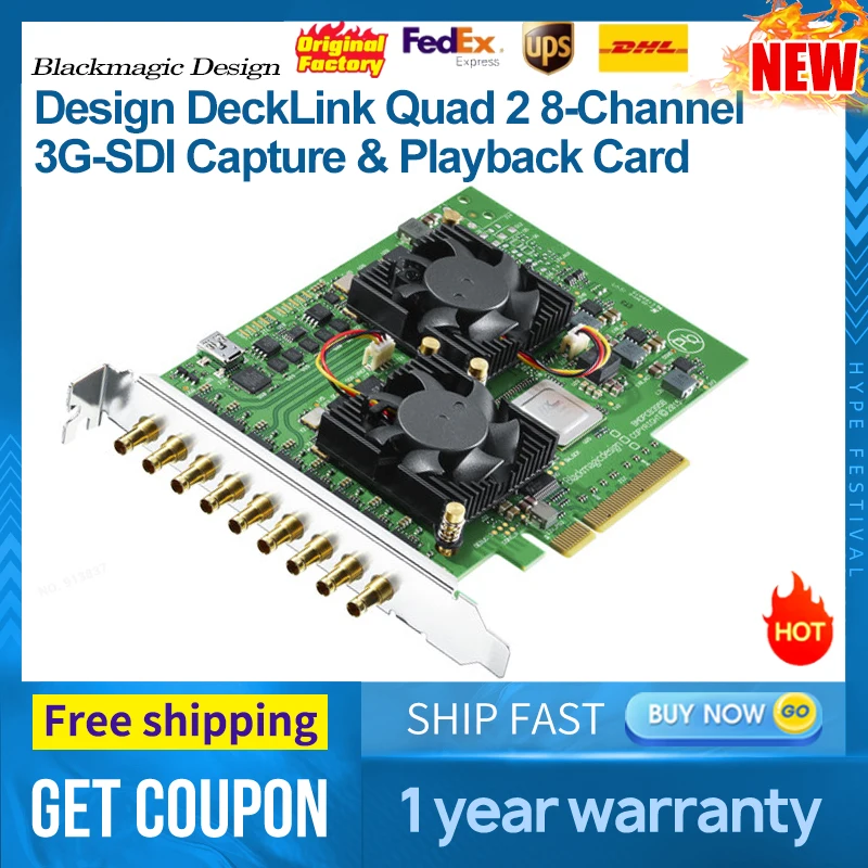 Blackmagic Design DeckLink Quad 2 8 Channel 3G SDI Capture & Playback ...