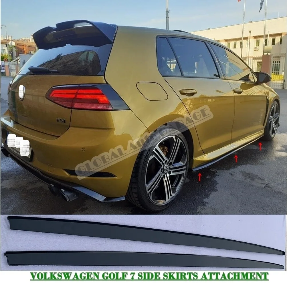 For Vw Volkswagen Golf 7-7.5 Side Skirts Attachment 2013-2020 Sill Trim ...