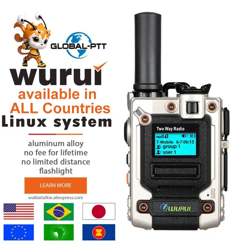 Global-available-Wurui-K300-global-ptt-4G-walkie-talkie-Two-way-radio ...