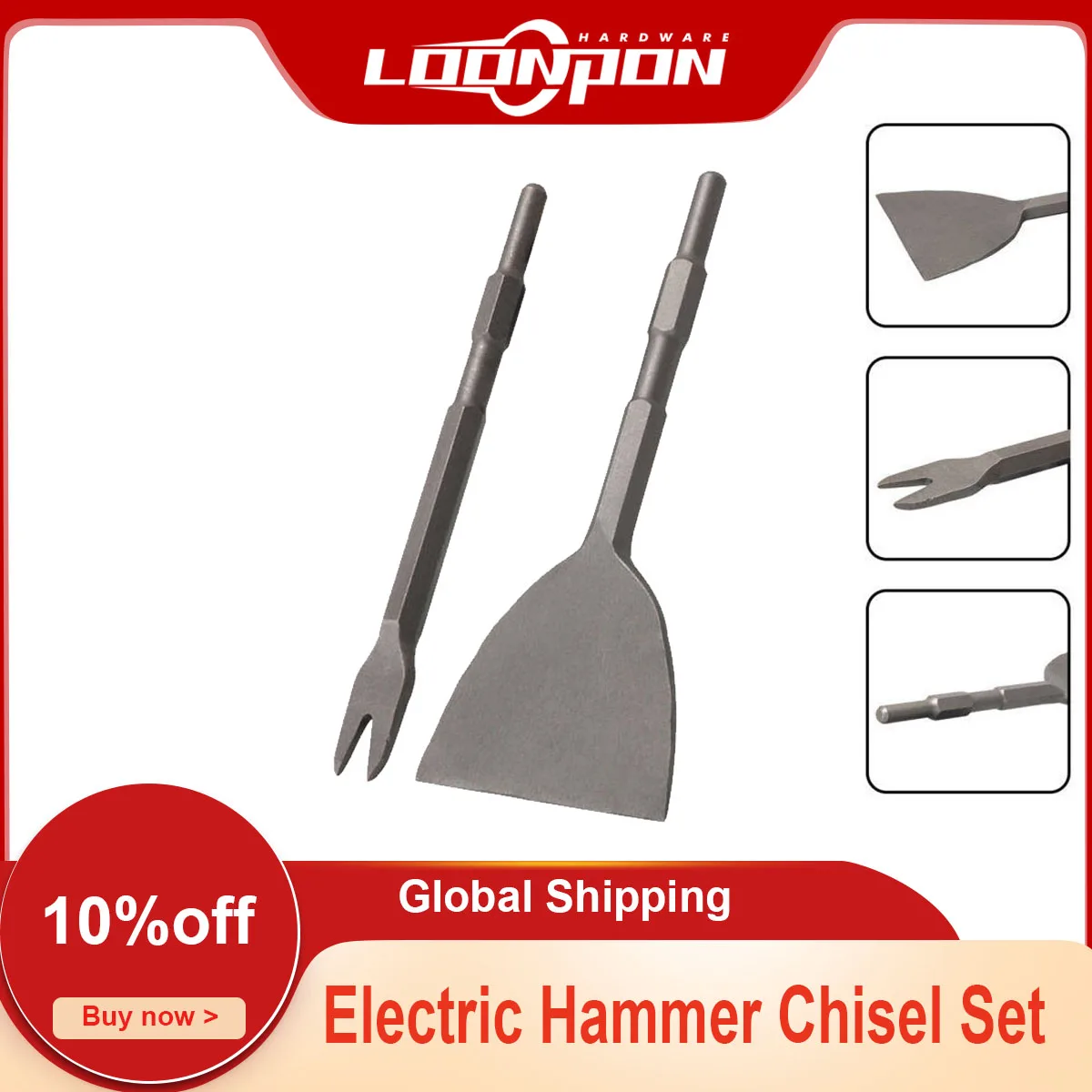 2Pcs-Electric-Hammer-Chisel-Set-Hex-Shank-Hammer-Drill-Bit-Motor ...