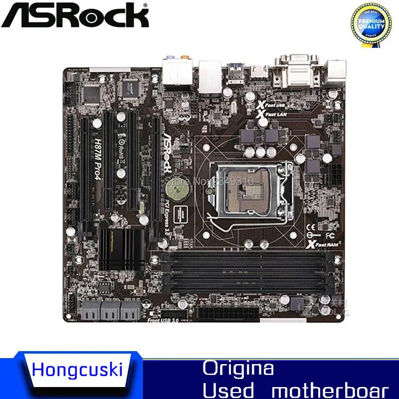 ASRock 마더보드, H87M Pro4, LGA 1150, DDR3, 1150 32GB, 인텔 H87, SATA III ...