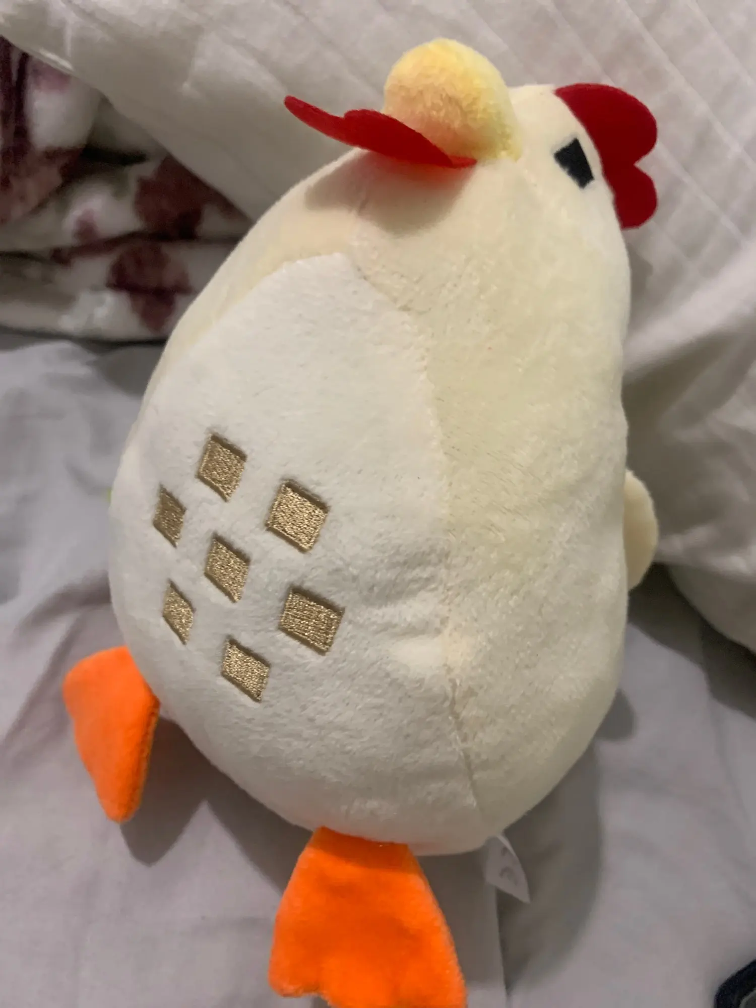 8-Bit Chicken Plush – Comfy Morning