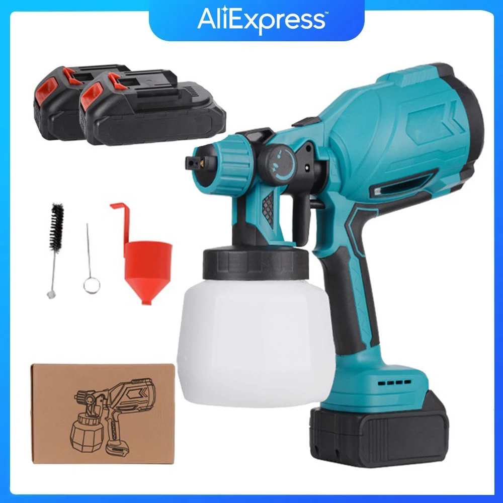 Electric-Spray-Gun-800ML-High-Power-Cordless-Handheld-Electric-Paint ...
