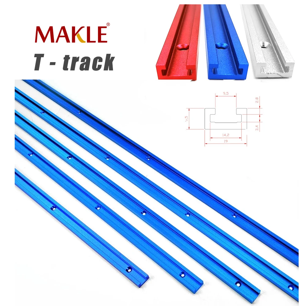MAKLE 200-800MM T-track T-slot Miter Track Jig T Screw Fixture Slot ...