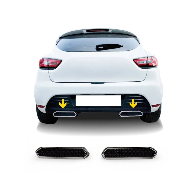 Exhaust diffuser for Renault Clio 4 2 pcs. Model 2012-2019. ABS ...