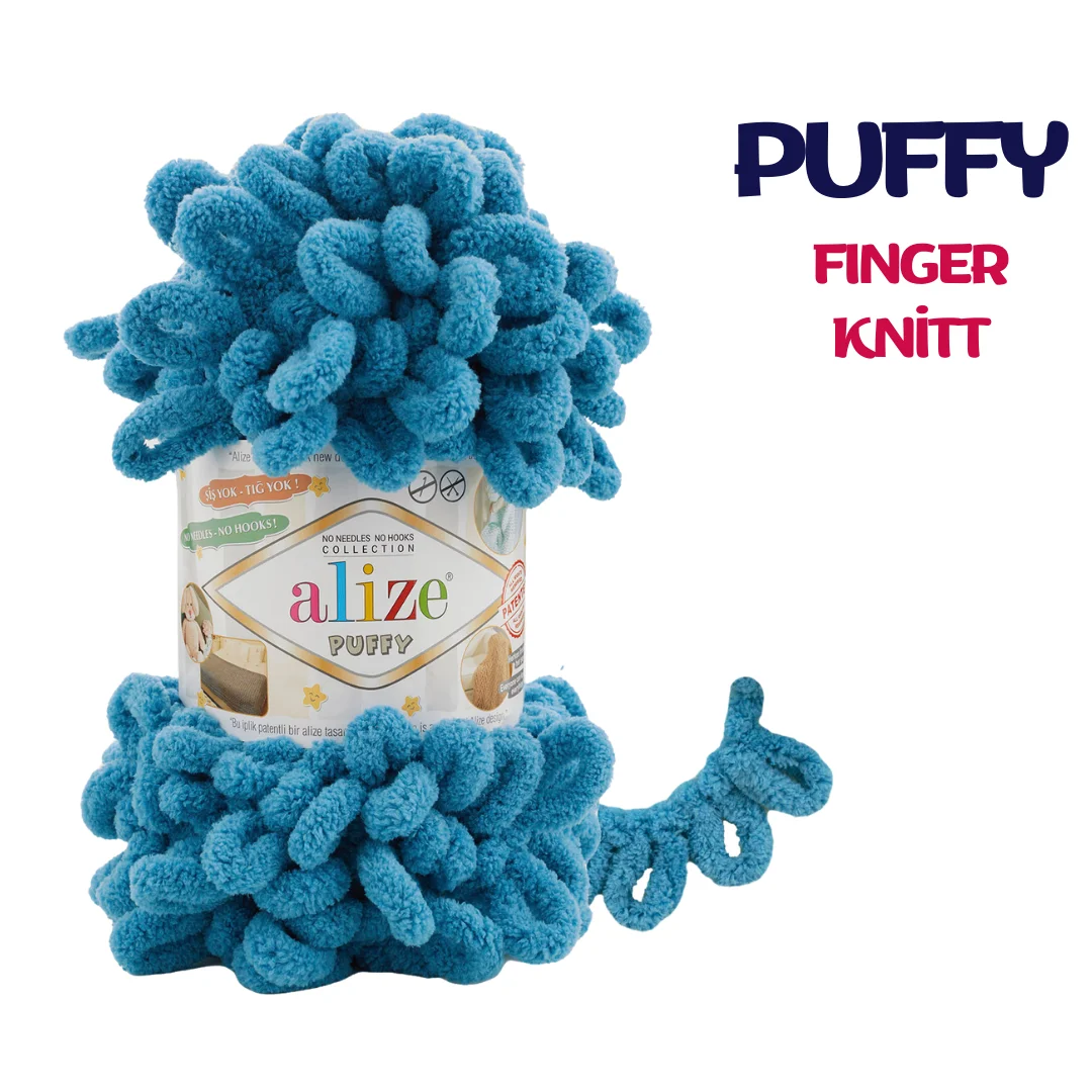 Alize Puffy Soft Plush Finger Knitting Yarn for Hand Knitting Amigurumi ...