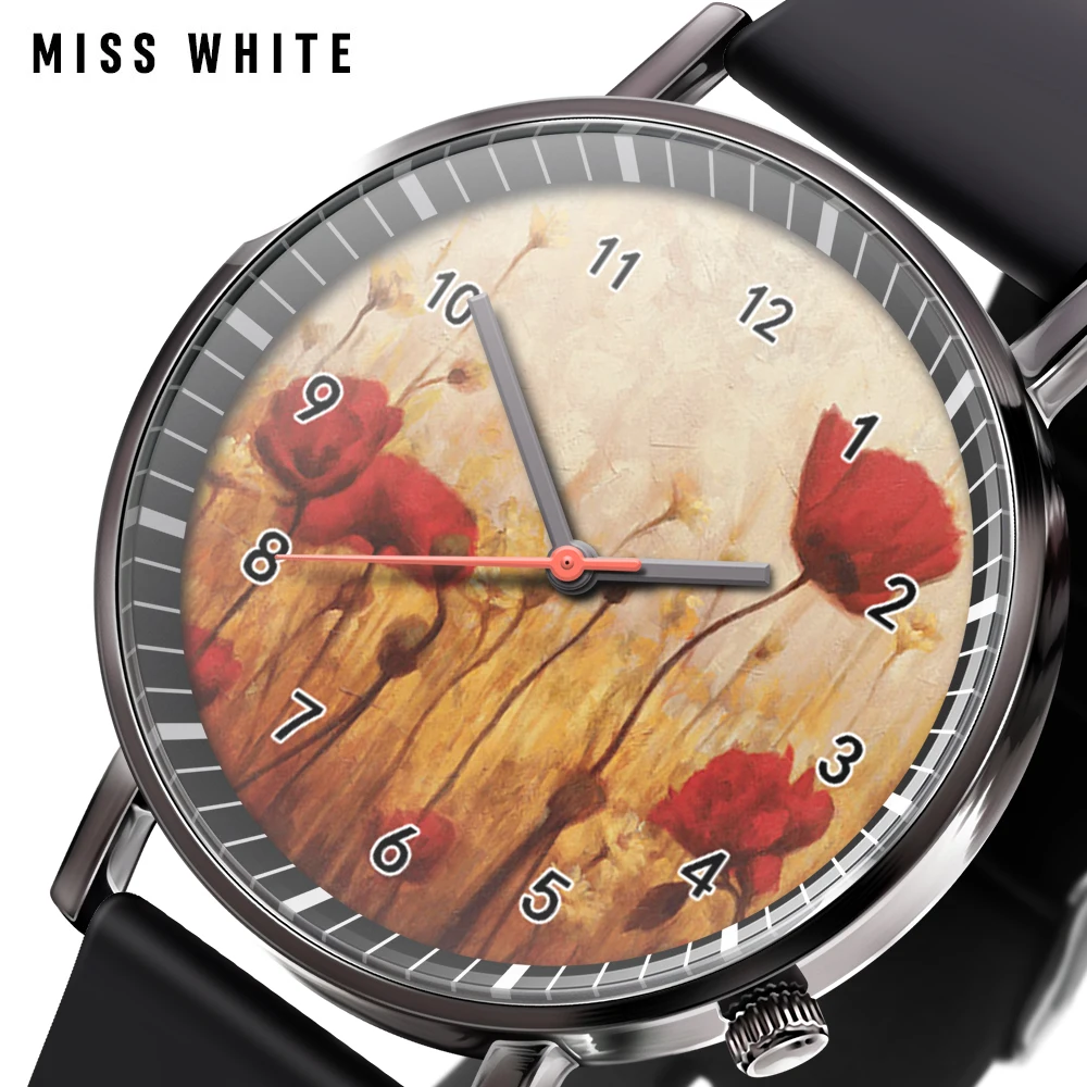 New Luxury Men's Fashion Trend Watch Vintage Flower Watches Quartz ...