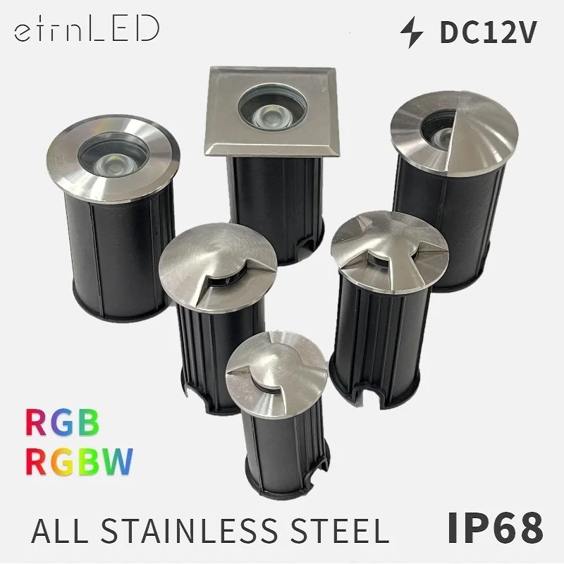 IP68 Waterproof Led Underground Light Outdoor Terrace Spot 12V RGB Garden Decoration Dimmable ...