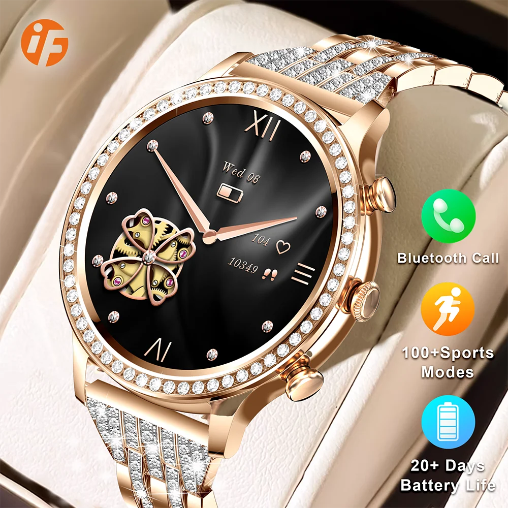 INNOFOVO-reloj-inteligente-I70-de-lujo-para-mujer-pulsera-de-cuarzo-de ...