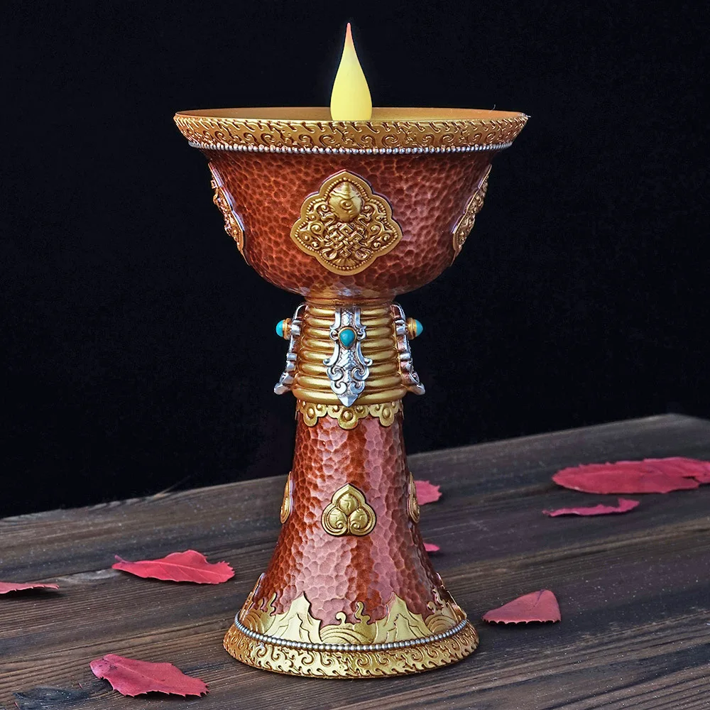 Tibet-Rechargeable-Butter-Lamp-Simulation-Electronic-Candlelight-Home ...