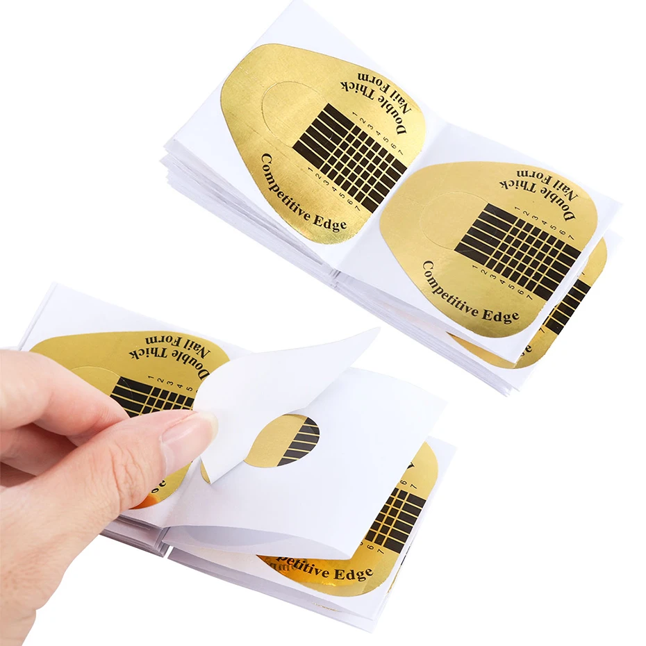 50-100pcs-Nail-Forms-For-Extension-Gel-French-Nail-Art-Prolong-Sticker ...