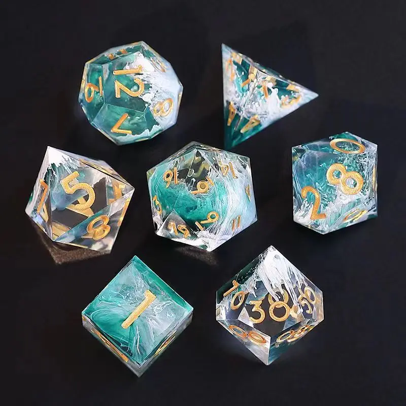Resin-rpg-dice-set-DND-Polyhedral-Dice-Set-for-Dungeons-and-Dragons ...
