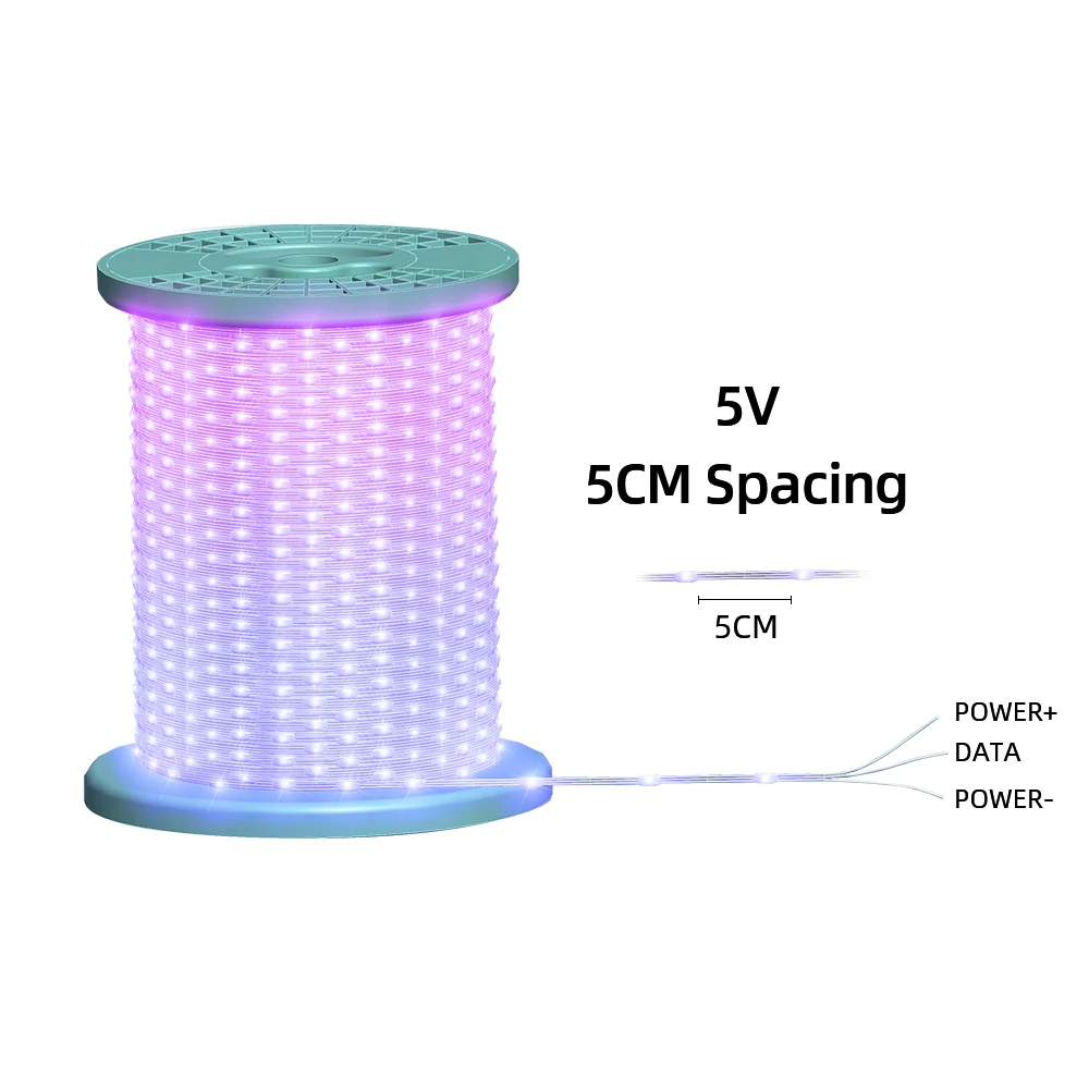 100LEDs-Pixel-Light-WS2811-Chasing-RGB-Color-PVC-IC-Addressable-Outdoor ...