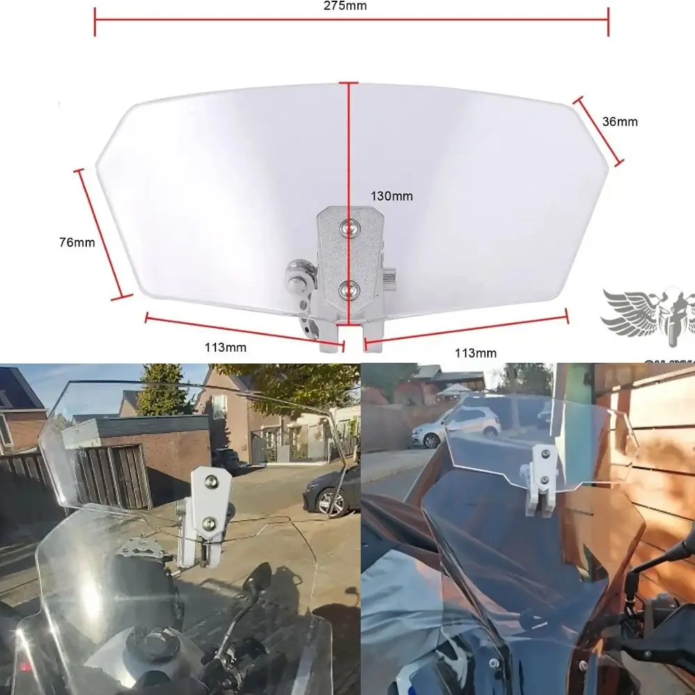Motorcycle-Windshield-Airflow-Adjustable-Windscreen-Extension ...
