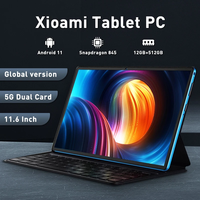New Global Version Android 11.0 12GB RAM 512GB ROM 12 Inch Tablet HD 4K ...