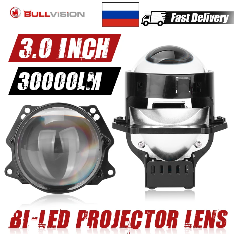 3-Inch-Bi-LED-Projector-Lenses-For-Headlight-Hella-3R-G5-6000K-Car ...