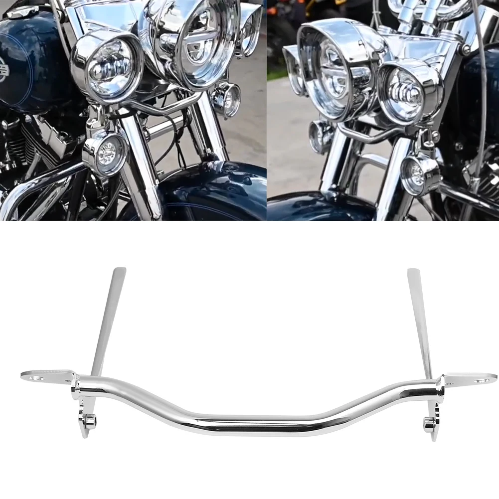 Motorcycle-Chrome-Passing-Lamp-Light-Bar-Mount-For-Harley-2002-2017 ...
