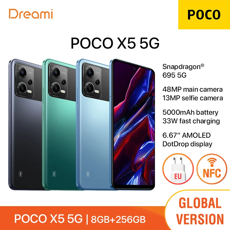 Global-Version-POCO-X5-Dual-SIM-5G-NFC-256GB-Snapdragon-695-Brand-New ...